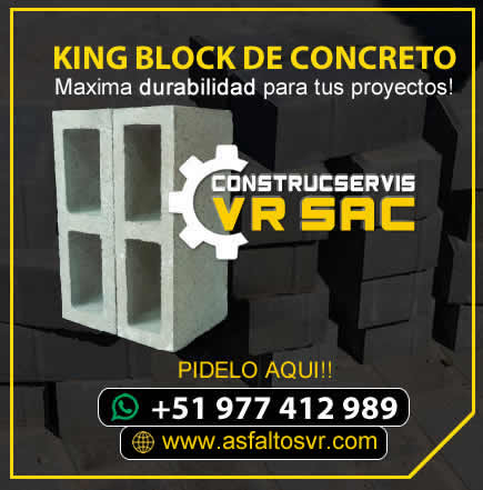 VENTA DE KING BLOCK DE CONCRETO EN LIMA PERU CONSTRUCSERVIS VARA RAMOS SAC